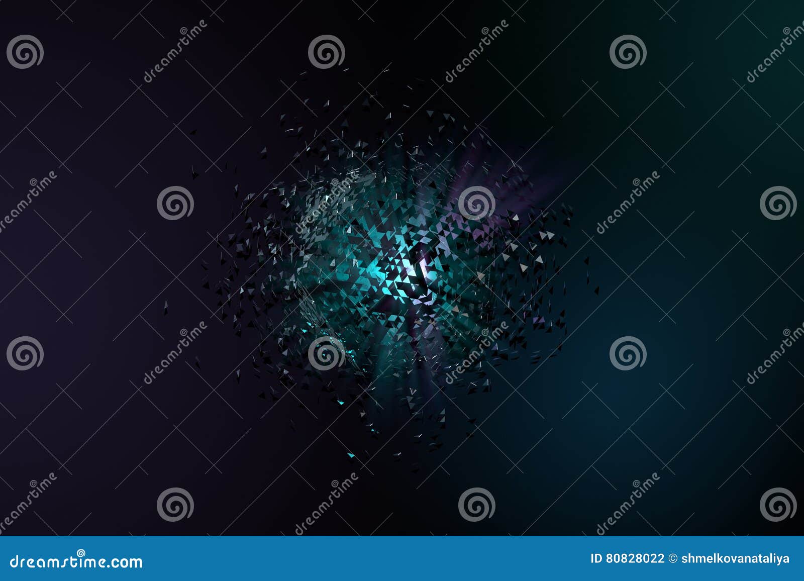 Abstract Background. Broken Platonic with Triangle Particles Stock ...