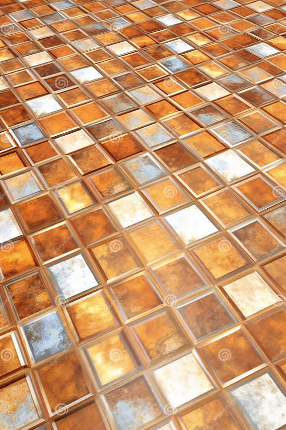 Abstract Background of Brown Ceramic Tile Wall, Square Pattern Texture ...