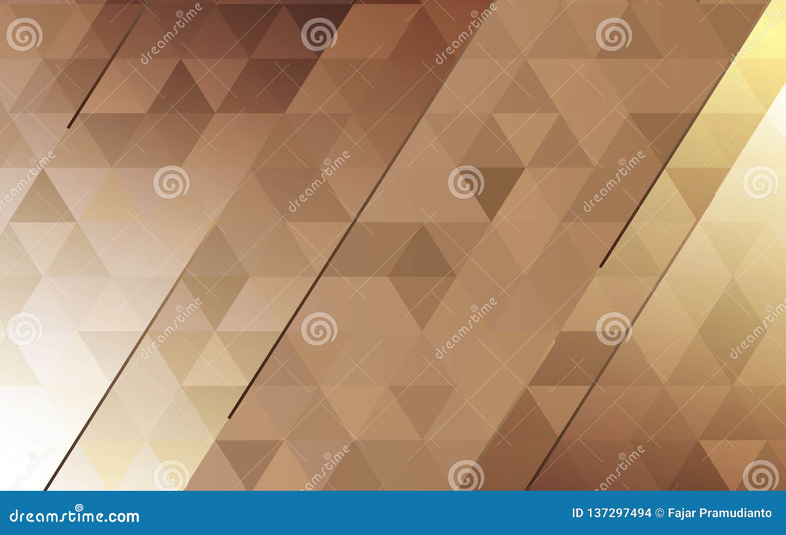 Abstract Background of Brown Triangles. Color Shape Composition. Vector ...