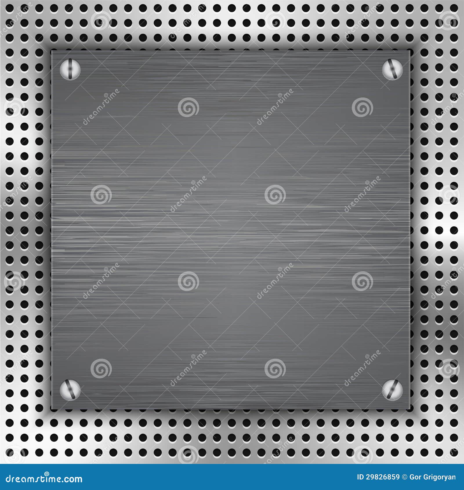 Abstract Background with Brushed Metal Inset Stock Vector ...