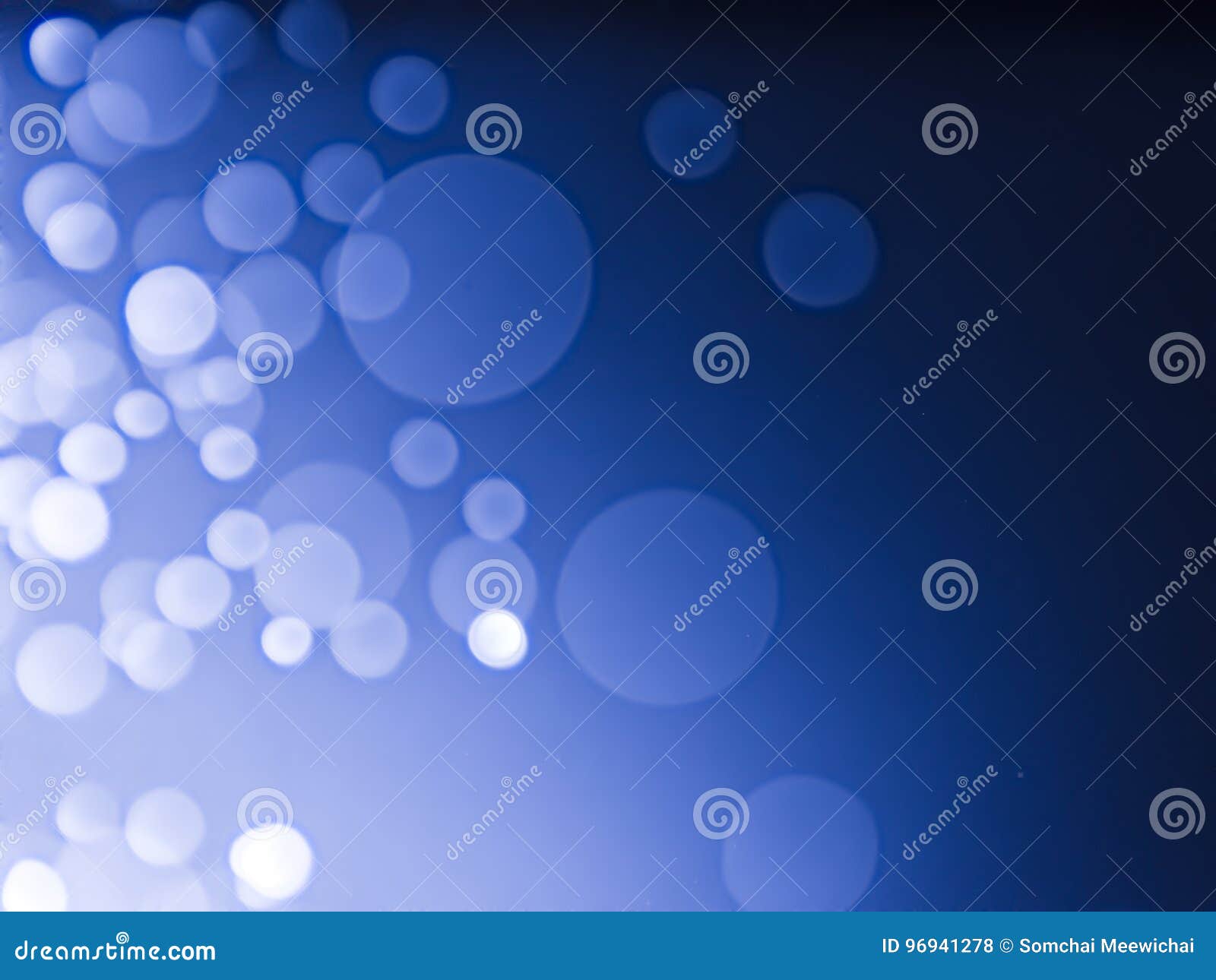 Abstract Background with Bubble Bokeh in Blue Color Stock Photo - Image ...