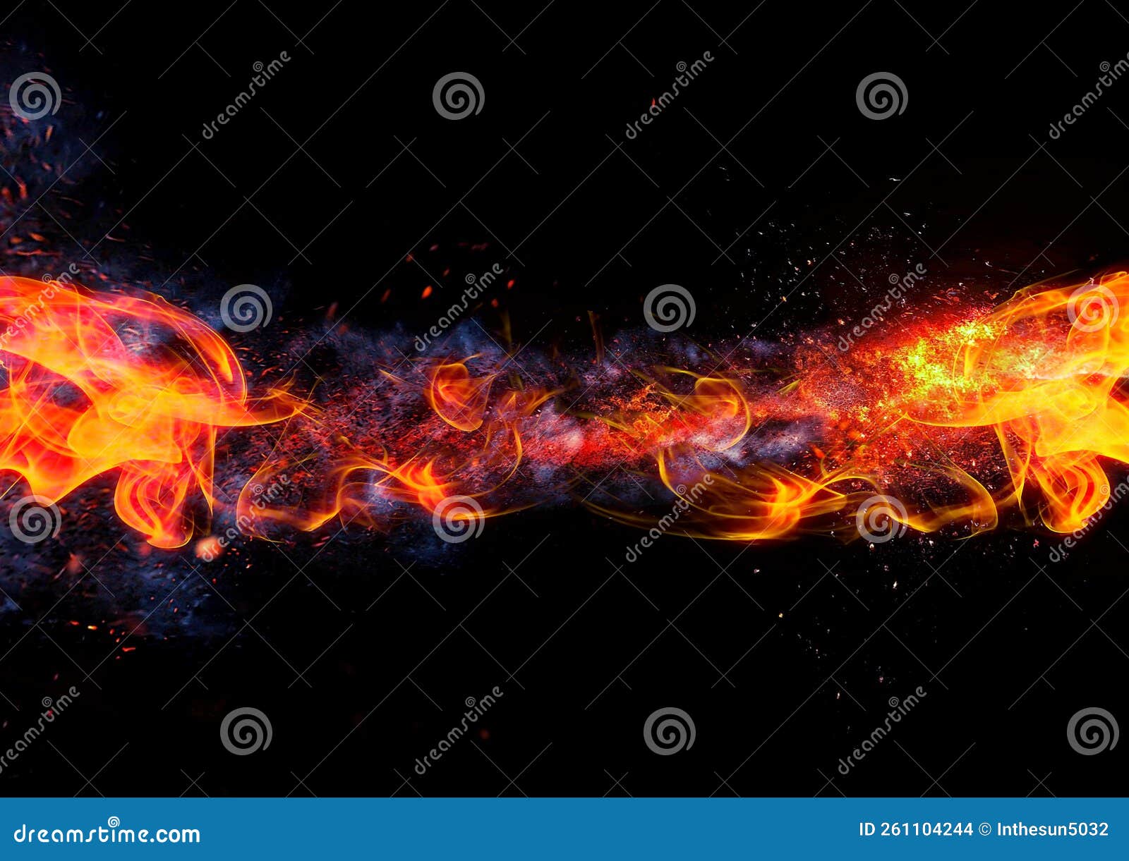 Abstract Background with Burning Flames Exploding Stock Illustration ...