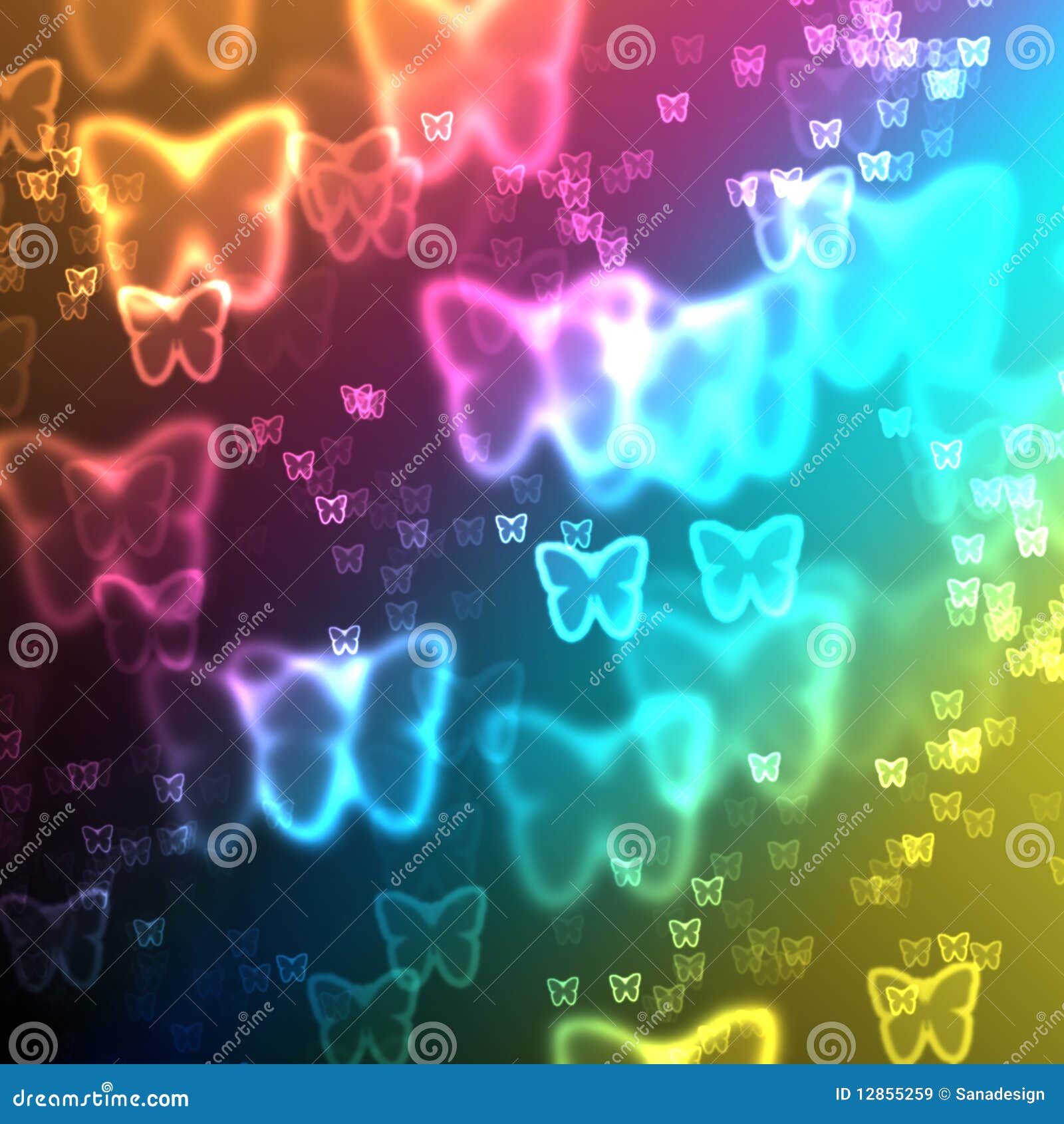 Abstract Background Butterfly with Gradient Stock Illustration ...