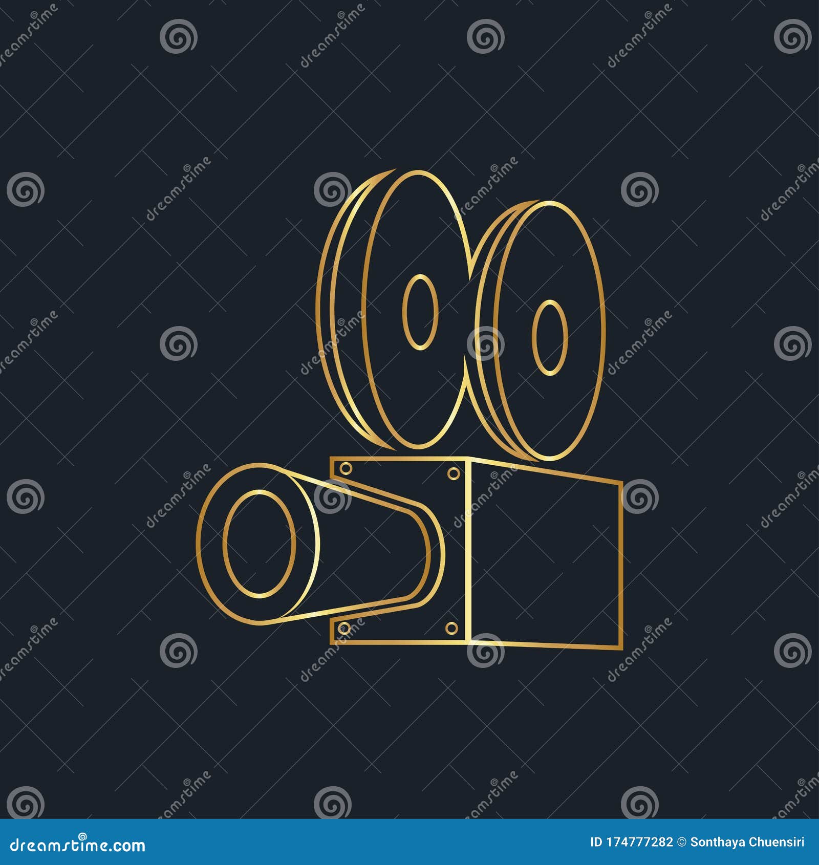 Abstract Background for Camera, Gold Color, Vector Illustrations Stock ...