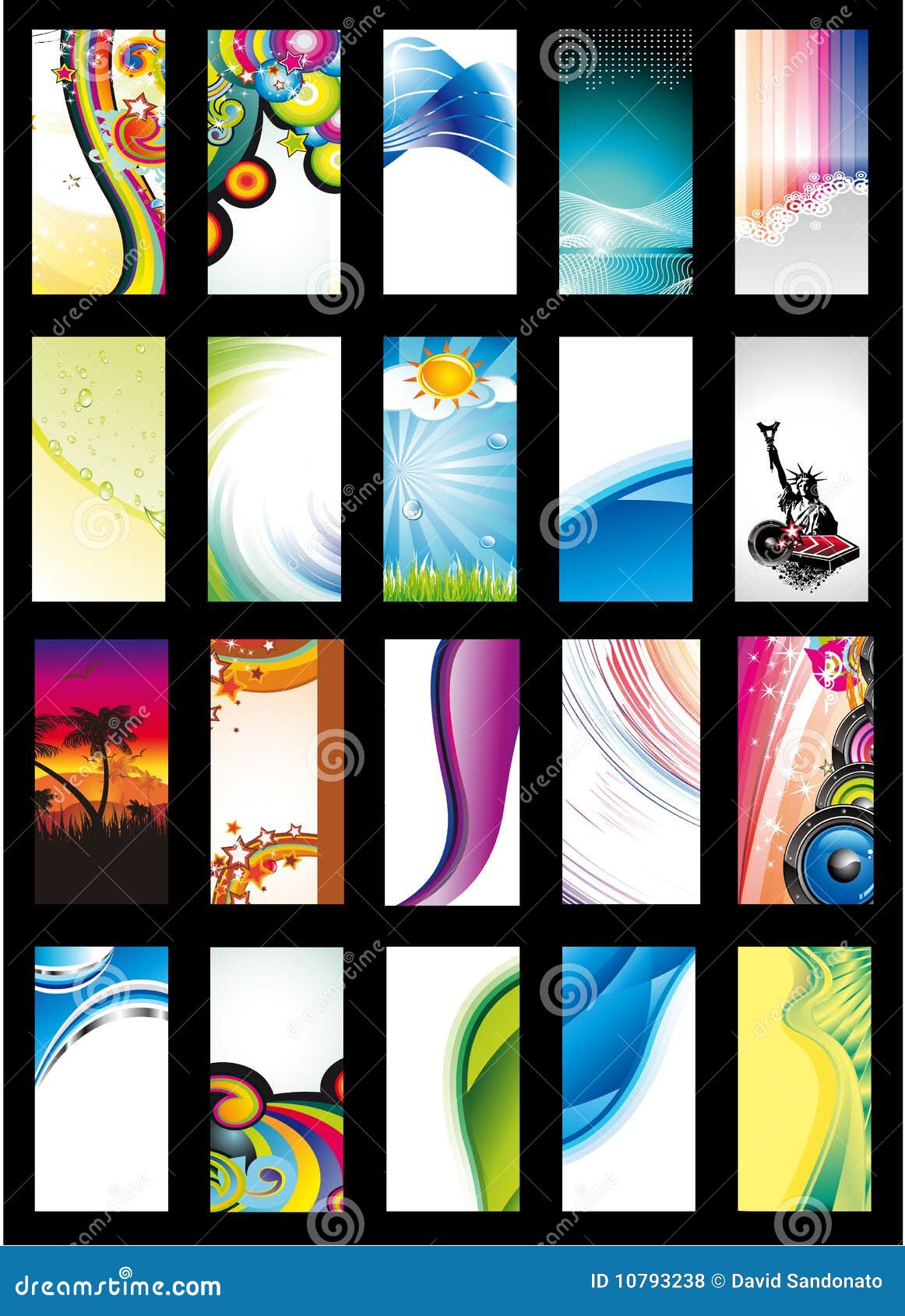 Abstract Background Card Collection - Set 3 Stock Vector - Illustration ...