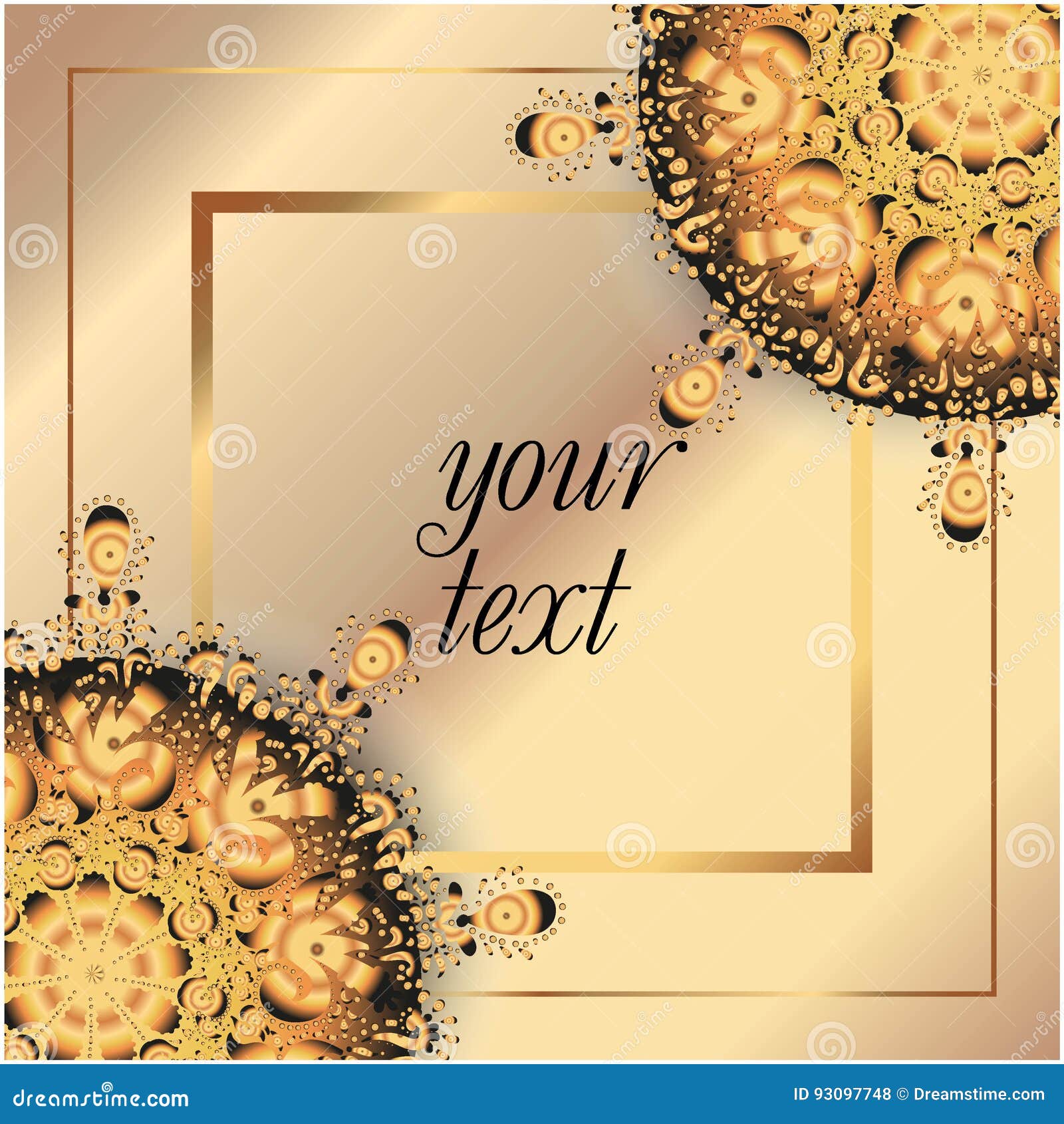 Abstract Background Card Frame 3d Stock Illustration - Illustration of ...