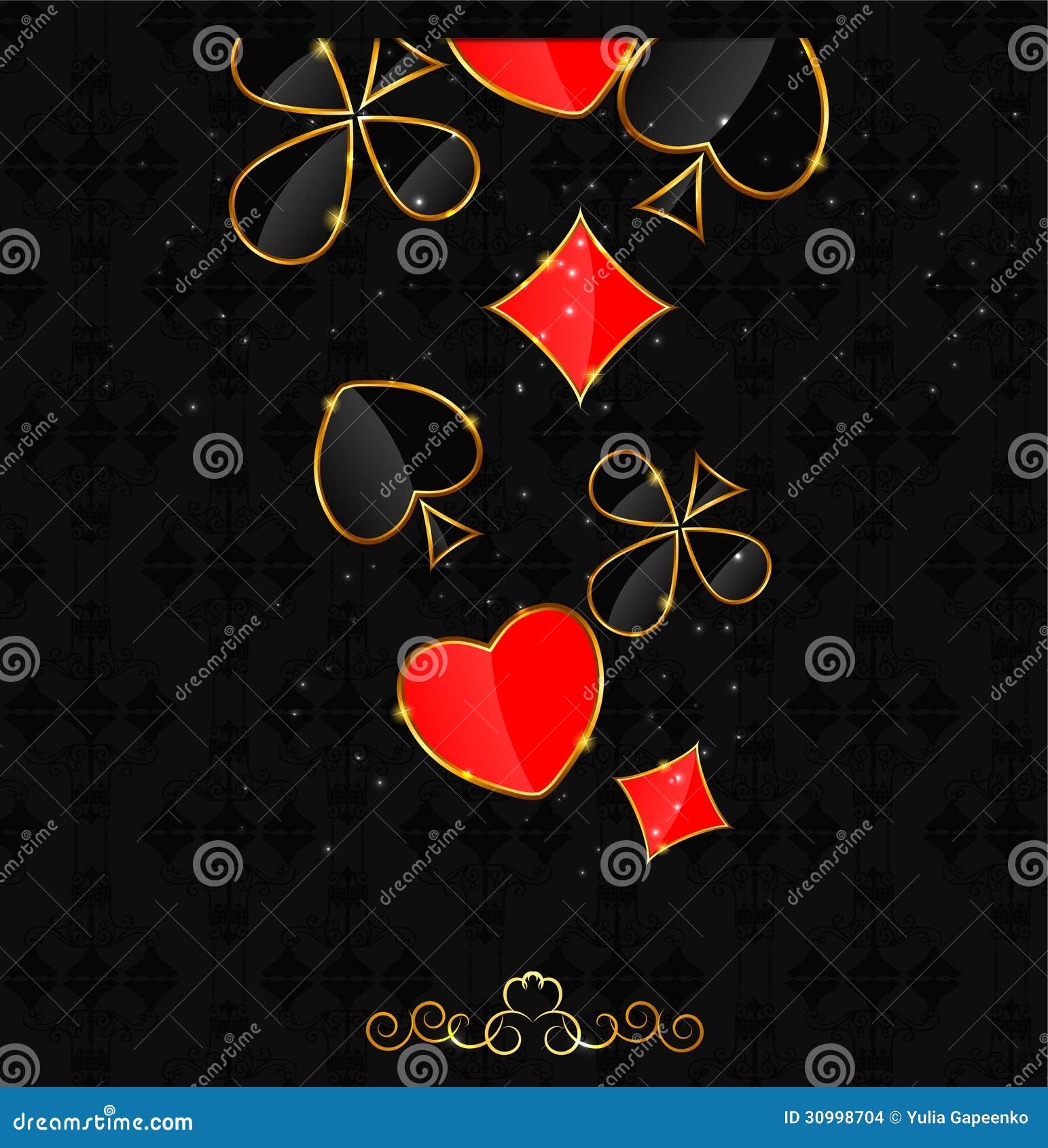 Abstract Background with Card Suits for Design. Stock Vector ...