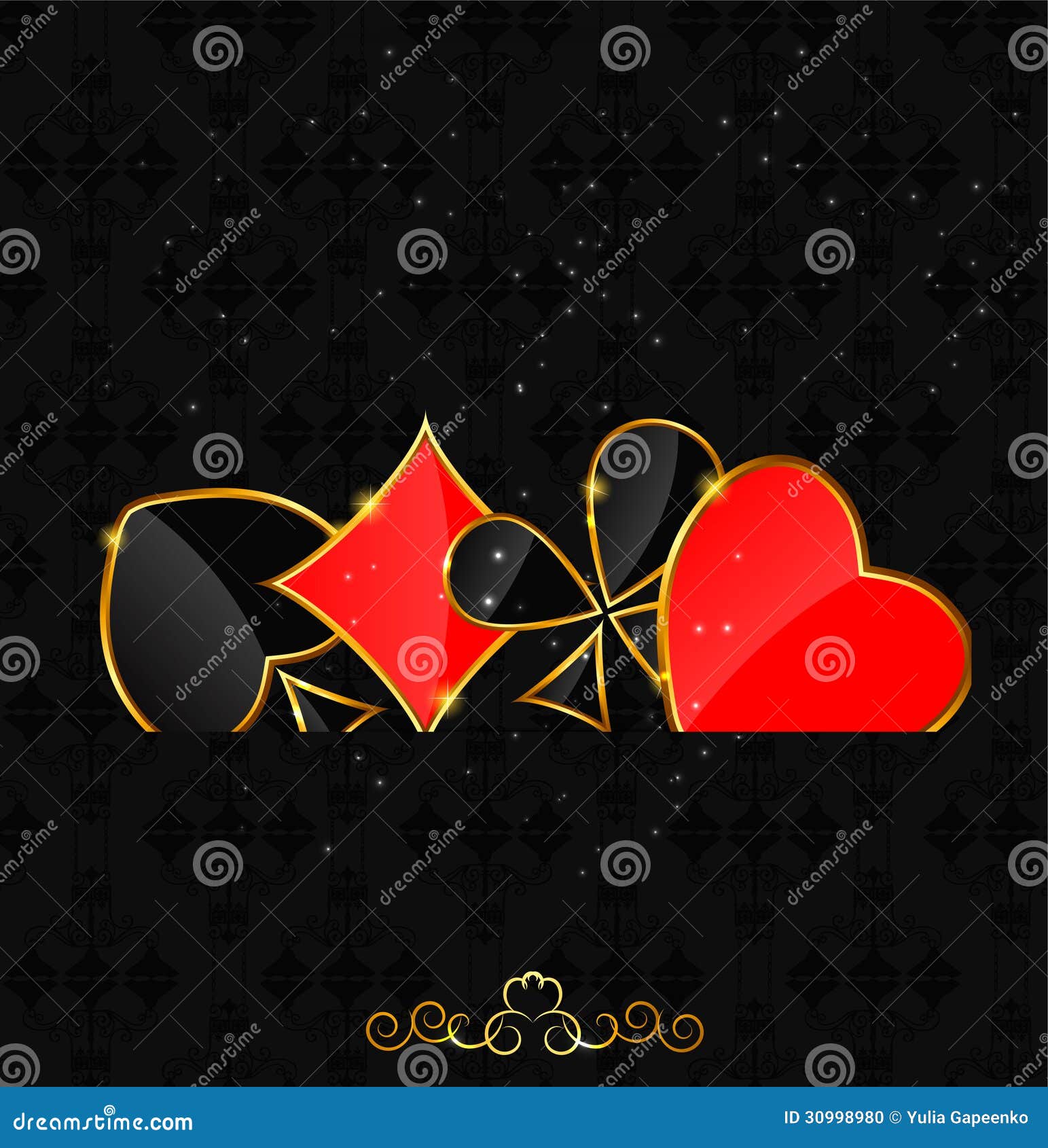 Abstract Background with Card Suits for Design. Stock Vector ...