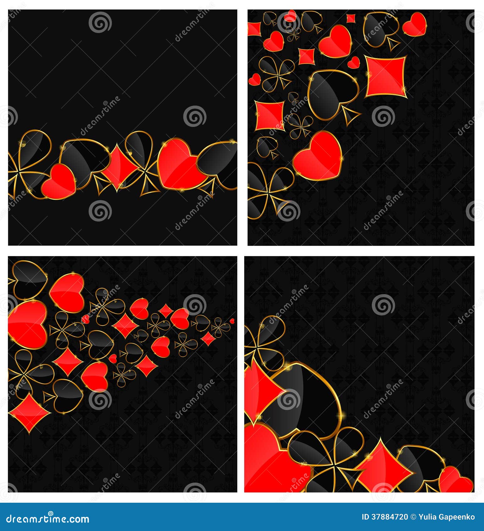 Abstract Background with Card Suits for Design. Stock Vector ...