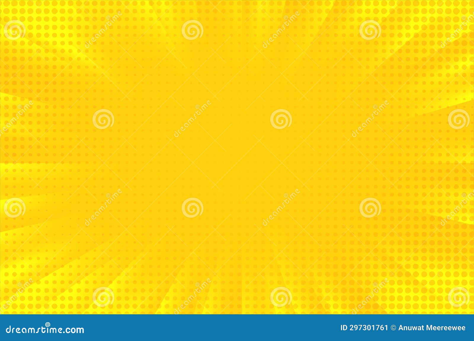 Abstract Background Cartoon Comic Zoom Yellow Rays Light Diffused with ...