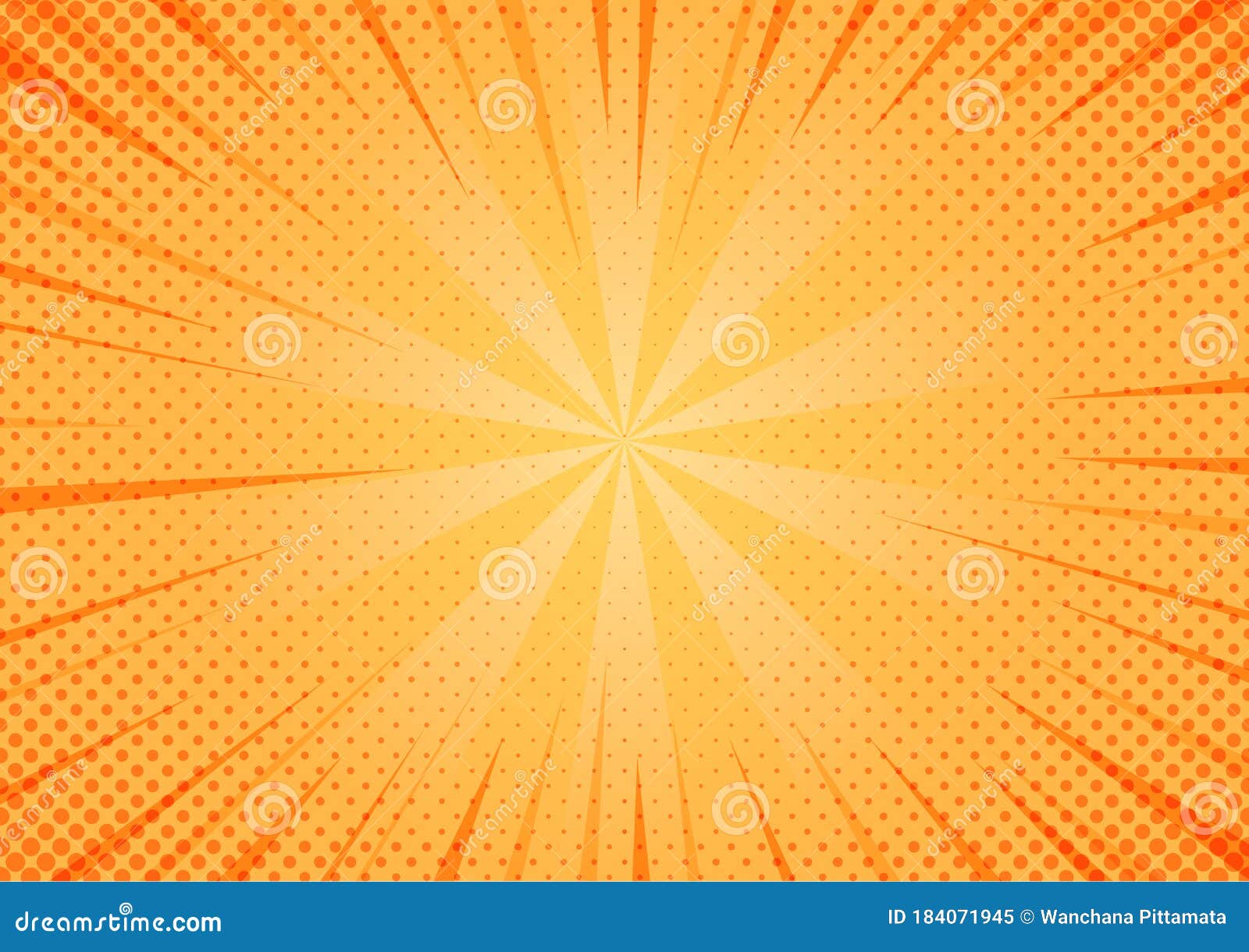 Abstract Cartoon Style Halftone Zoom Pattern. Stock Vector ...