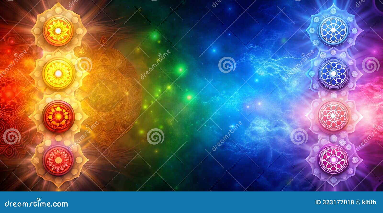 Abstract Background Centered on the Concept of Chakras in Hinduism AI ...