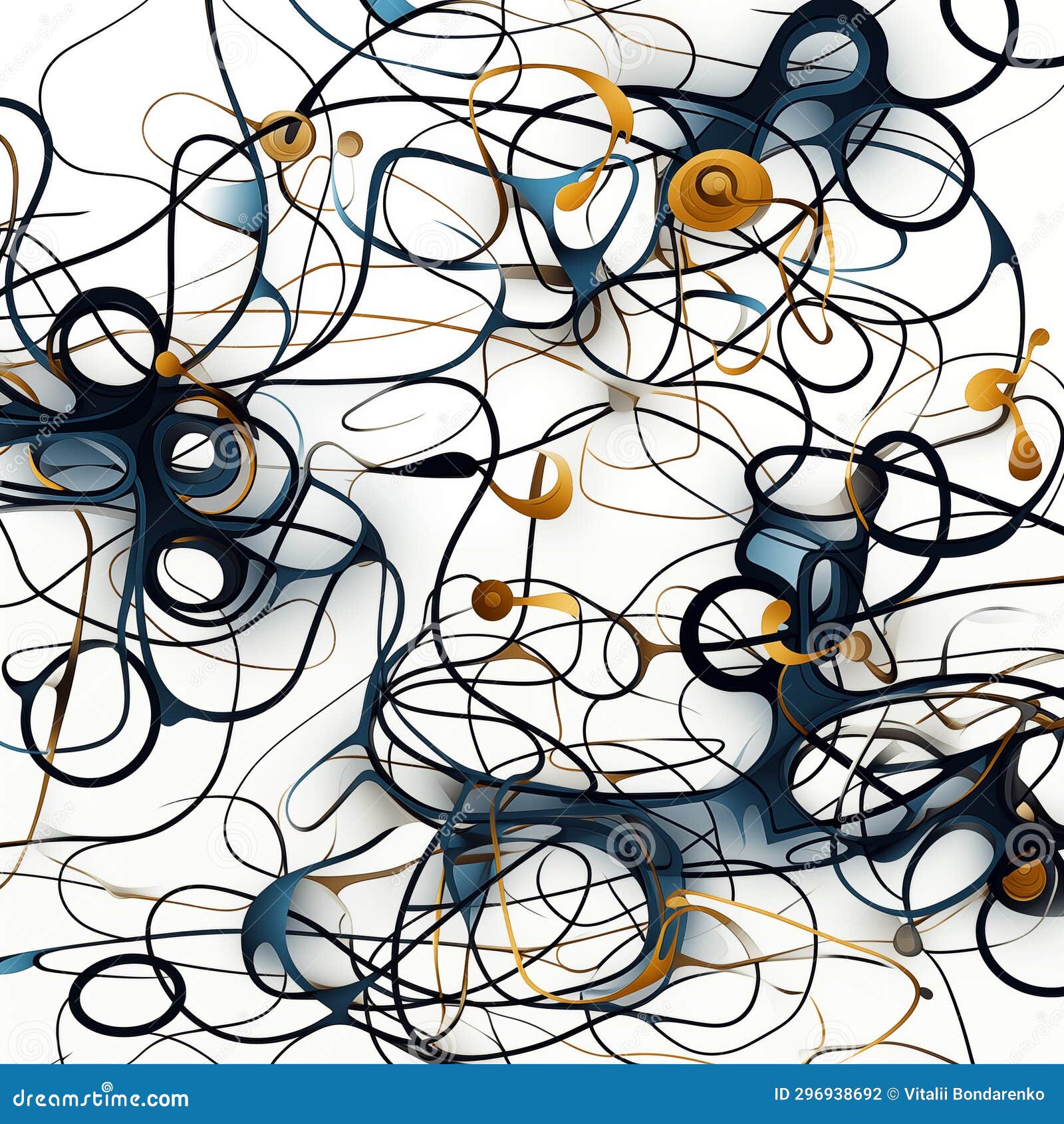 Abstract Background, Chaotic Structure, Graphic. Stock Illustration ...