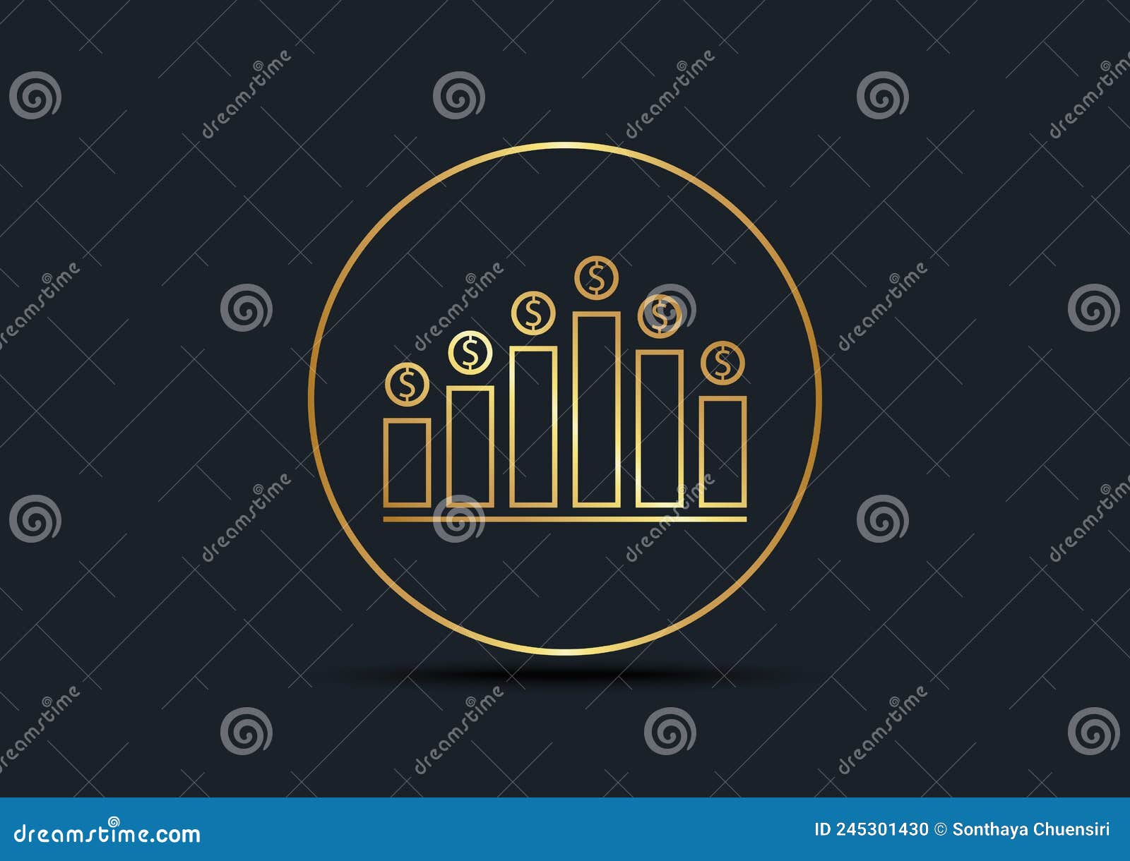 Abstract Background of Chart,Gold Color,vector Illustrations Stock ...