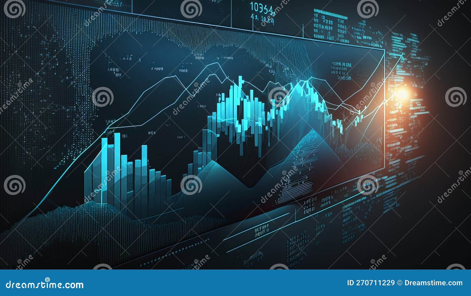 Abstract Background Chart Stock Market. Generative AI. Stock Image ...