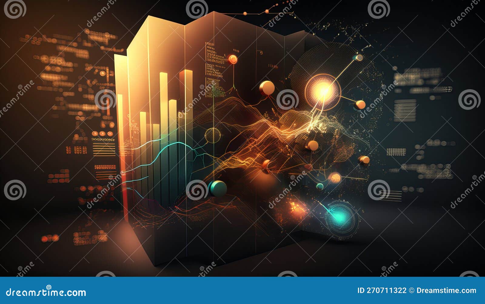 Abstract Background Chart Stock Market. Generative AI. Stock Photo ...