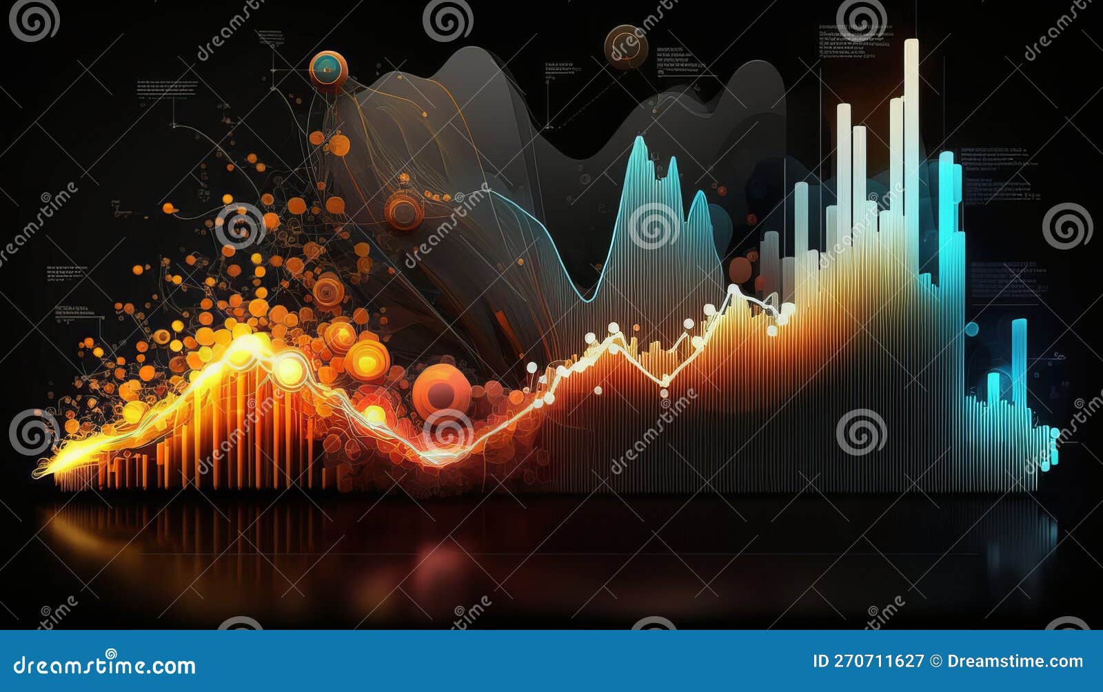 Abstract Background Chart Stock Market. Generative AI. Stock Image ...