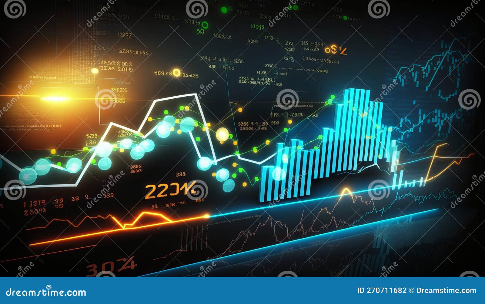 Abstract Background Chart Stock Market. Generative AI. Stock Photo ...