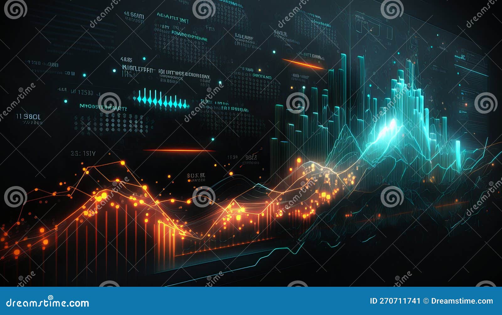Abstract Background Chart Stock Market. Generative AI. Stock Image ...