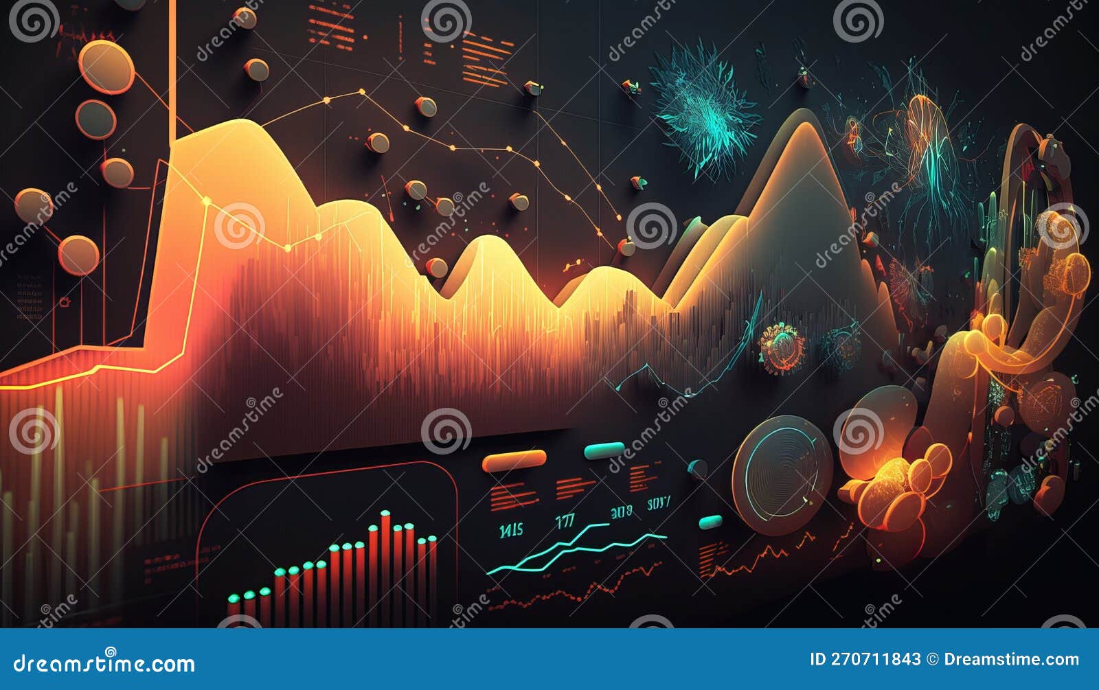 Abstract Background Chart Stock Market. Generative AI. Stock Image ...