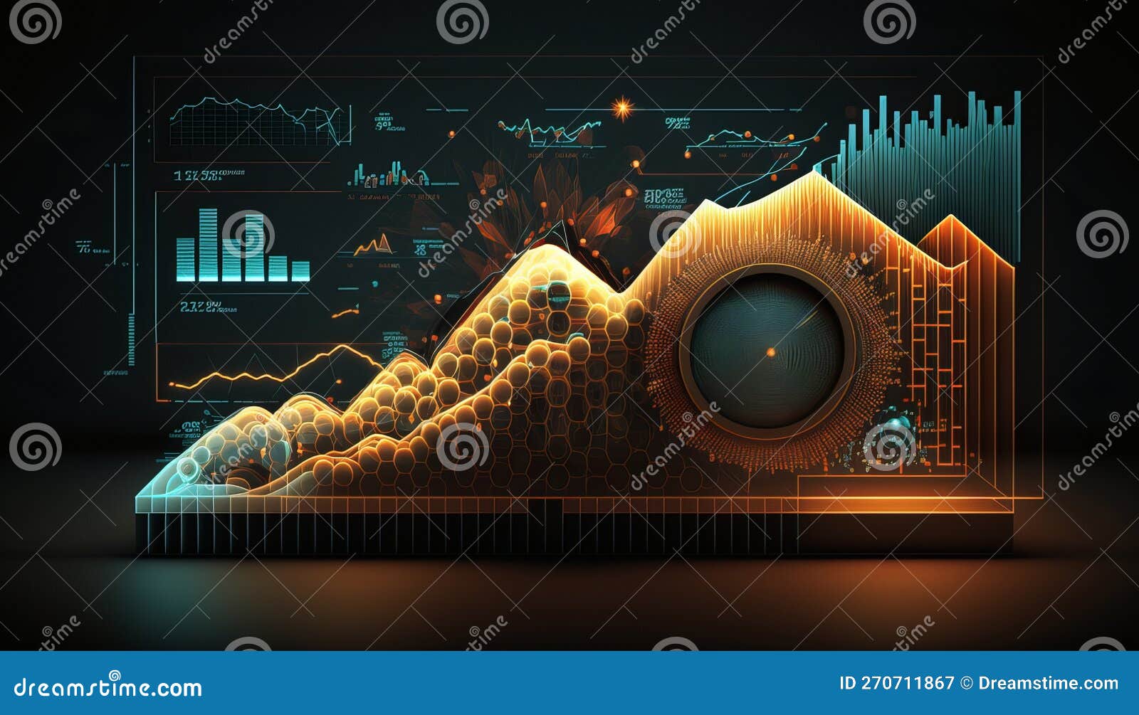 Abstract Background Chart Stock Market. Generative AI. Stock Image ...
