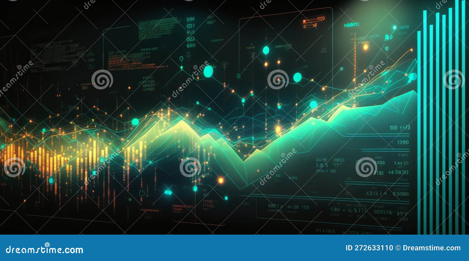 Abstract Background Chart Stock Market. Trading Platform Chart. Stock ...