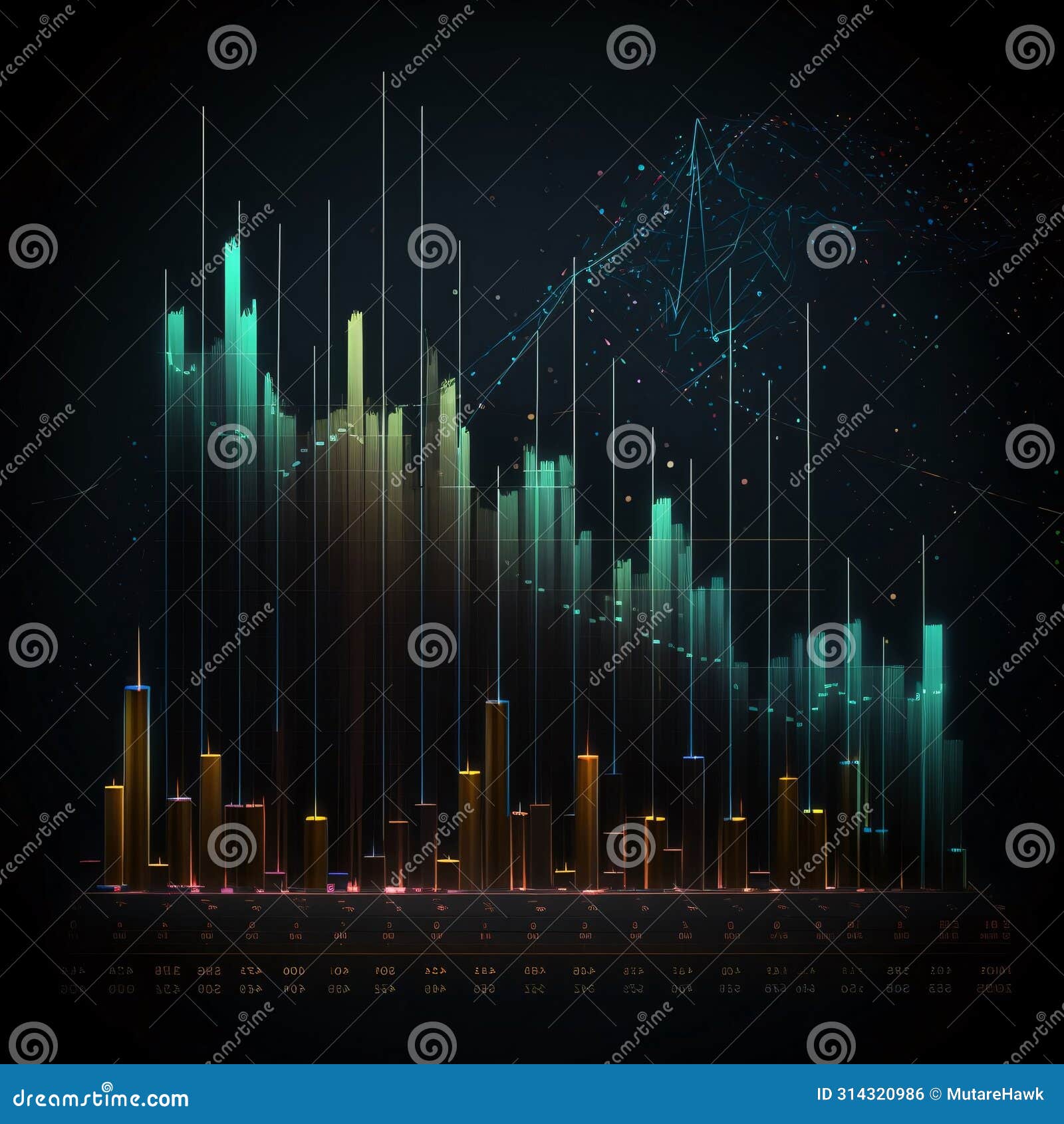 Abstract Background with Charts and Graphs. Vector Illustration Stock ...