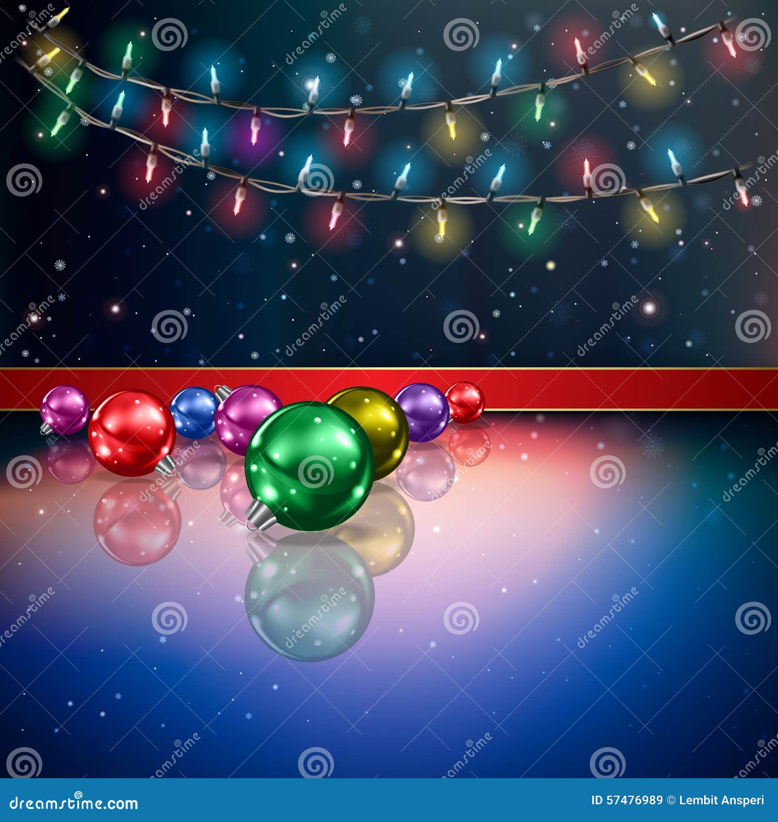 Abstract Background with Christmas Decorations Stock Vector ...
