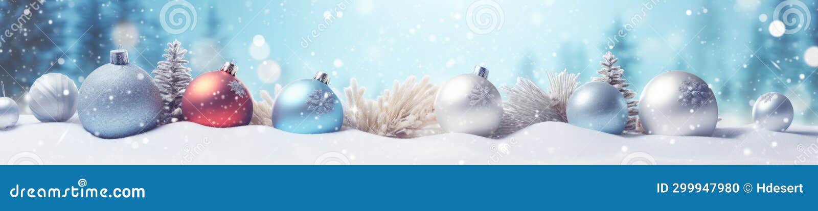 Abstract Background with Christmas Theme, Web Site Header or Footer ...