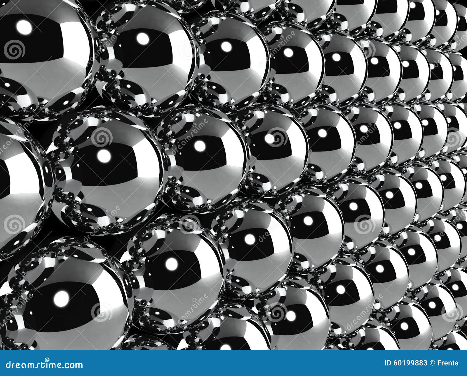 Abstract Background with Chrome Balls Stock Illustration - Illustration ...