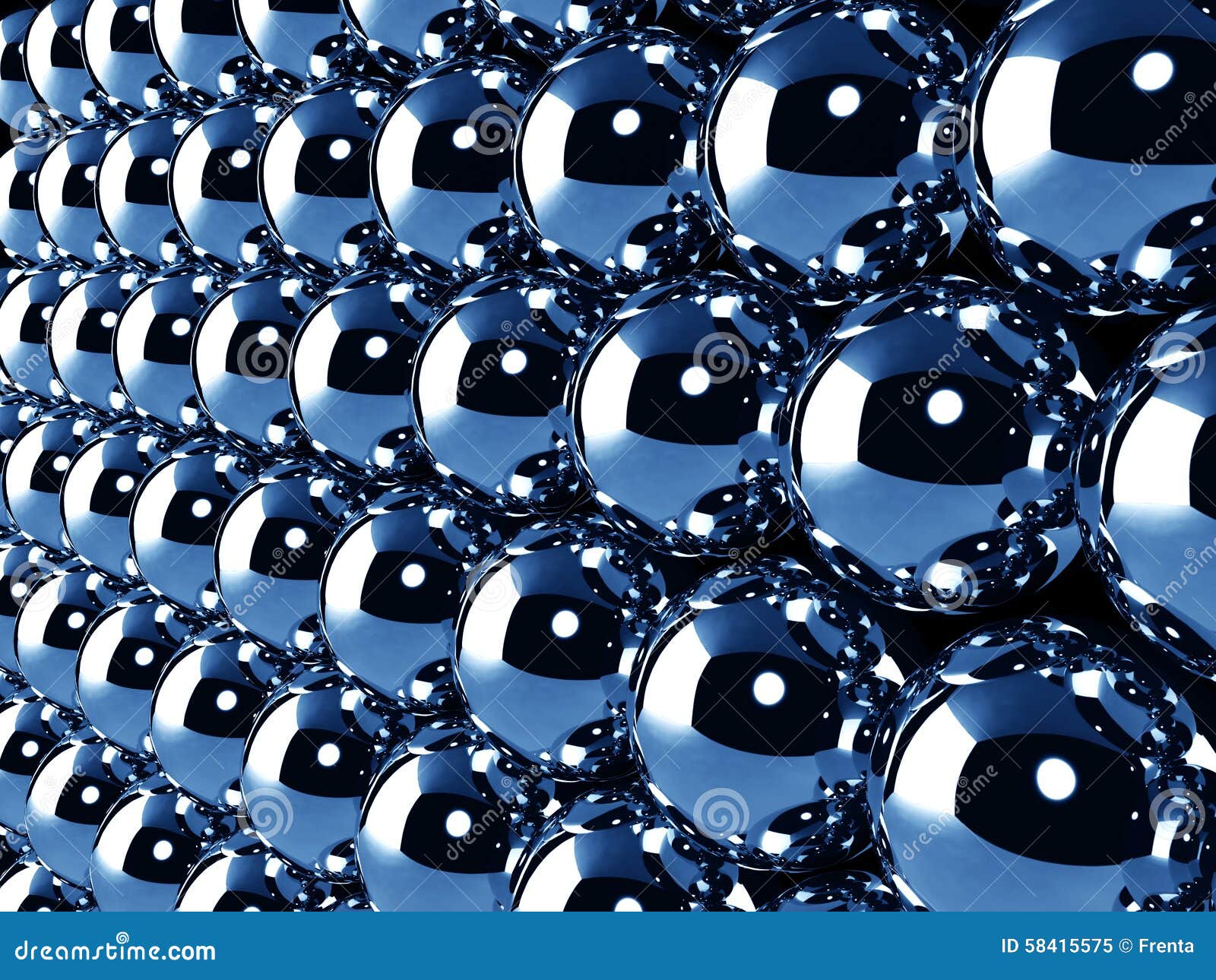 Abstract Background with Chrome Balls Stock Illustration - Illustration ...