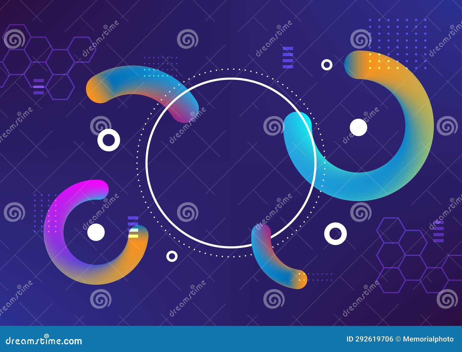 Abstract Background with Circle Frame. Geometric Shape Science ...