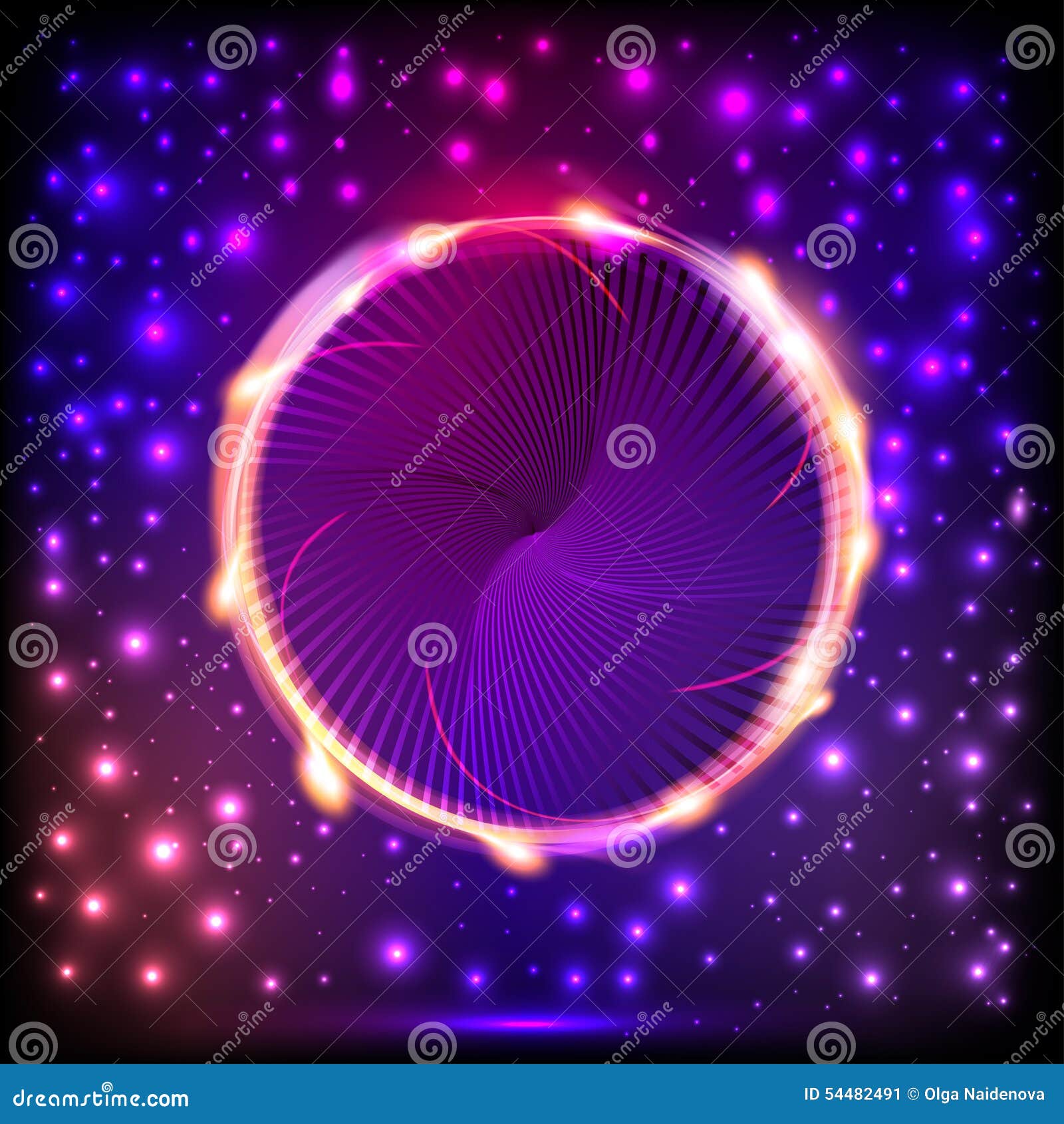 Abstract Background with a Circle with Light Effects Stock Vector ...