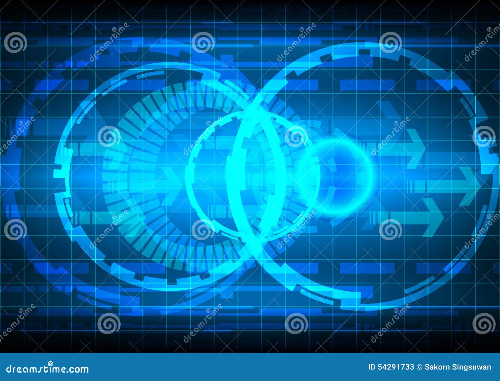 Abstract Background Circle Spread Technology Stock Vector ...