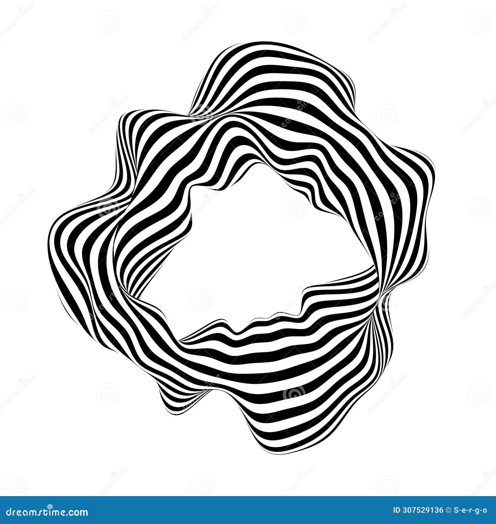 Abstract Background with Circle Wave Lines. Dynamic Abstract Vector ...