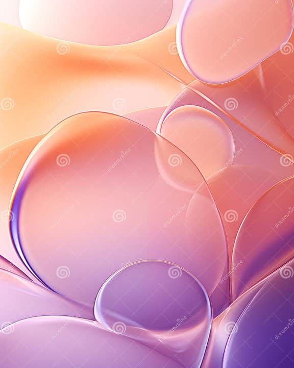 Abstract Background of Circles or Bubbles with Translucent Multi ...