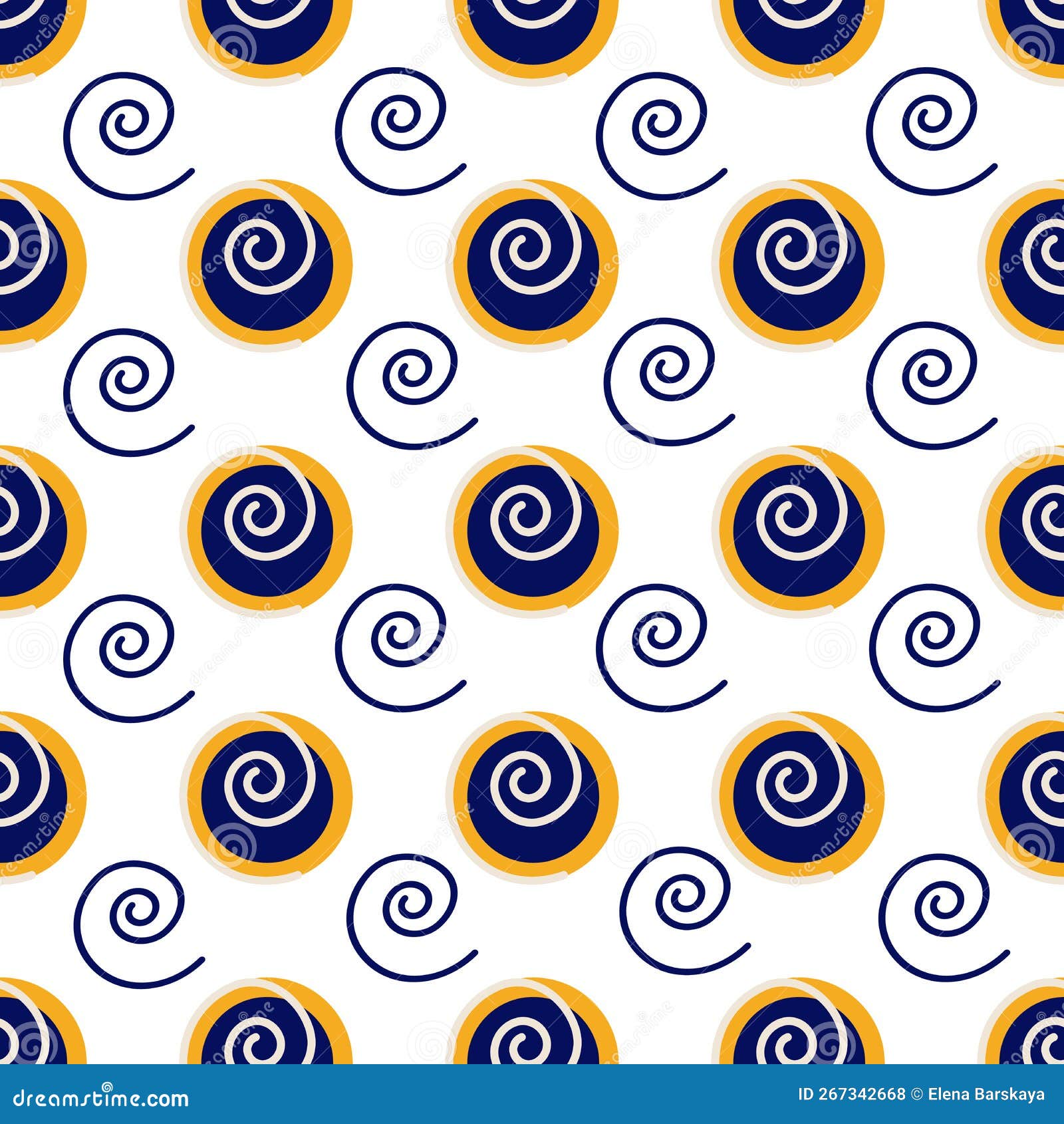 Abstract Background of Circles and a Curl Stock Vector - Illustration ...