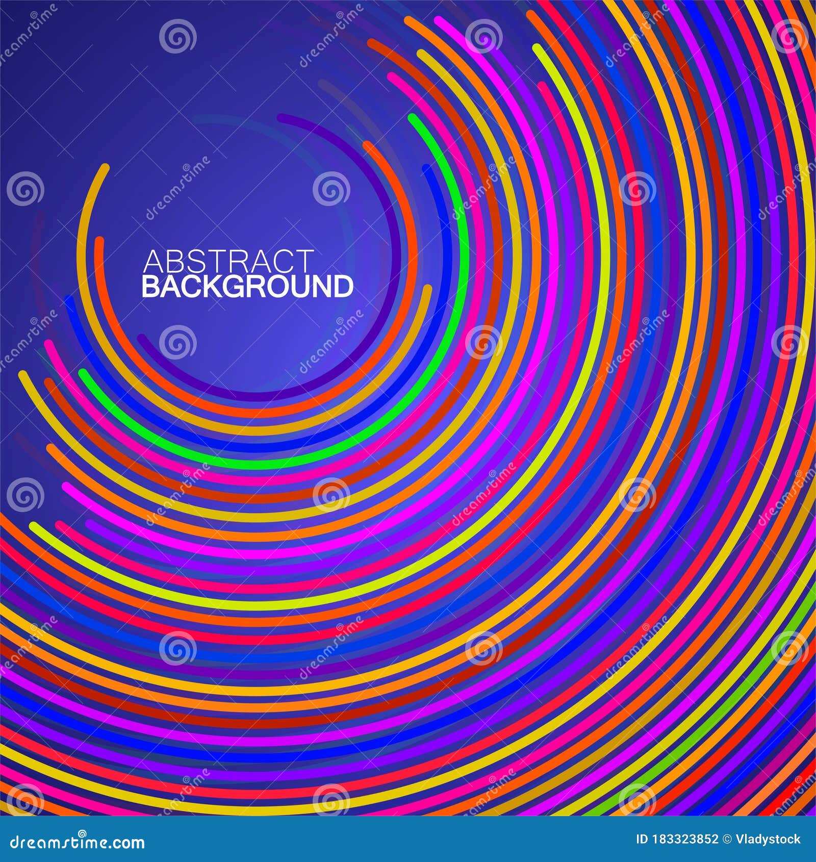 Abstract Background of Circles with Lines, Technology Backdrop ...