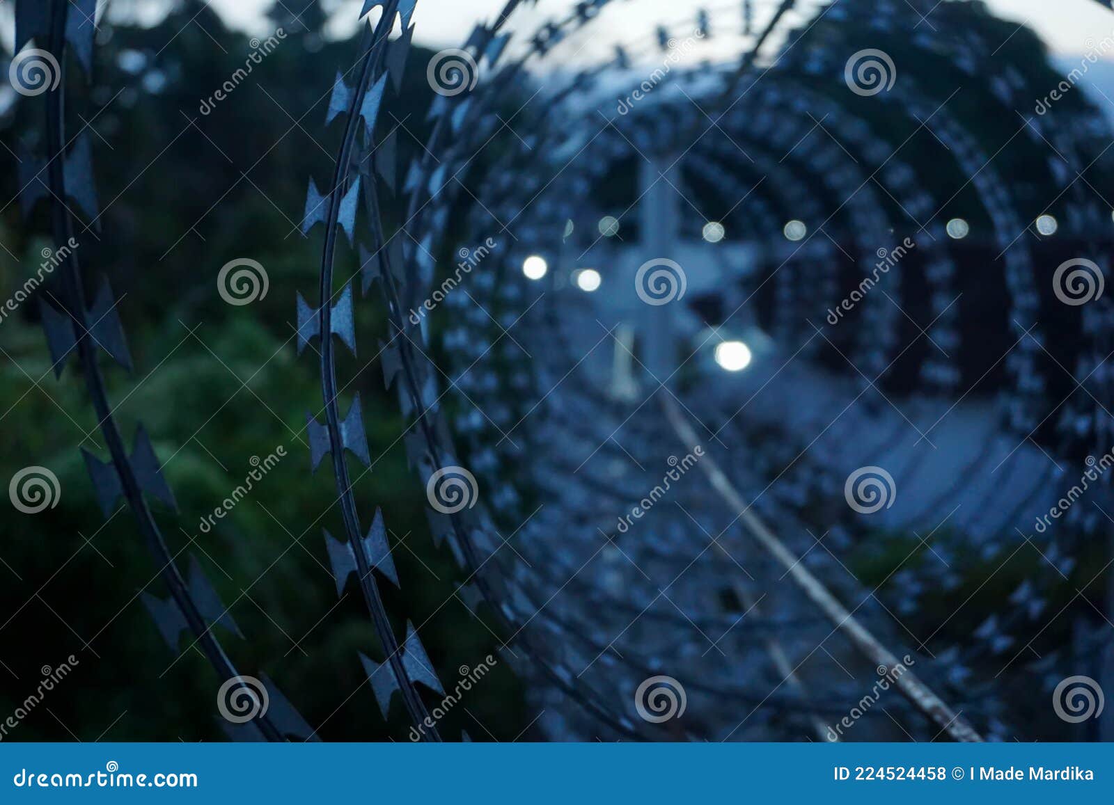 Abstract Background of Circular Barbed Wire Stock Photo - Image of ...
