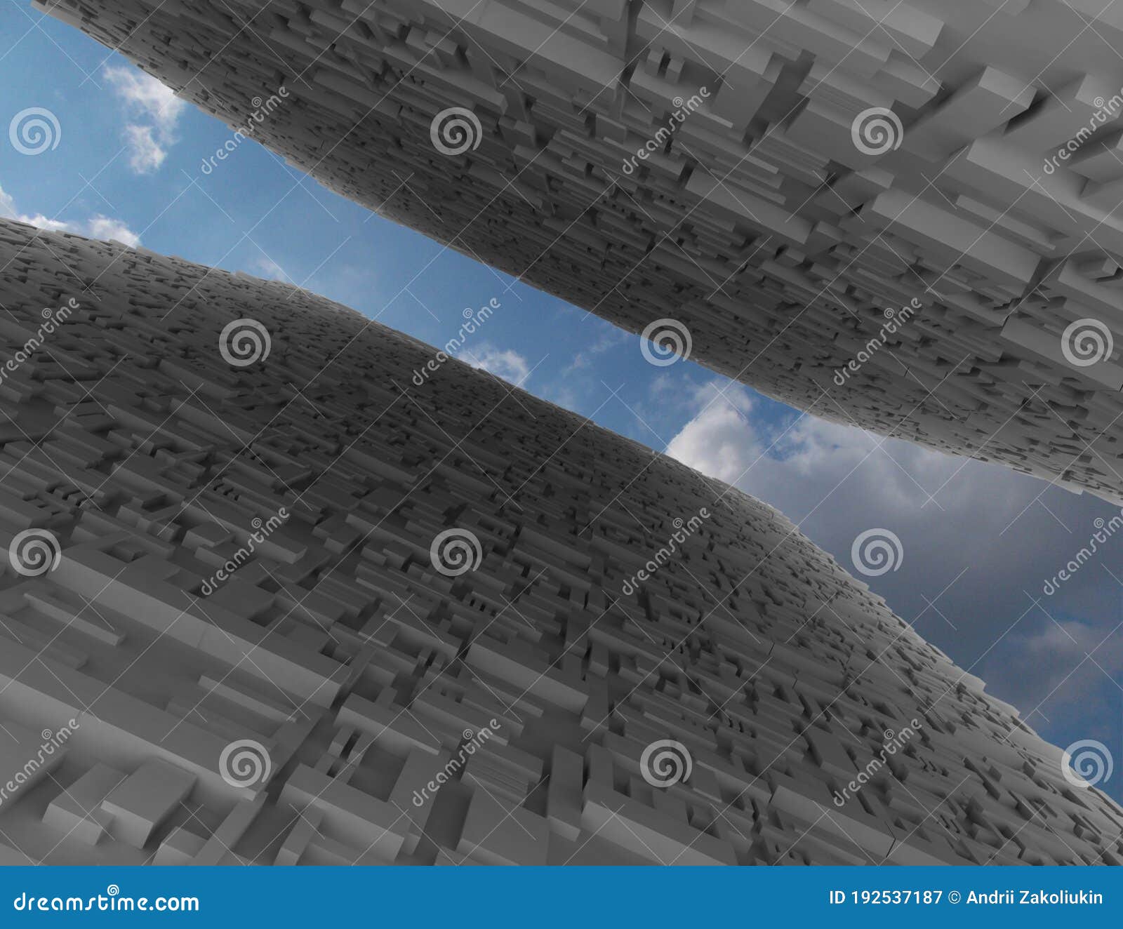 Abstract Background City Concept. 3d Rendred Illustration Stock ...