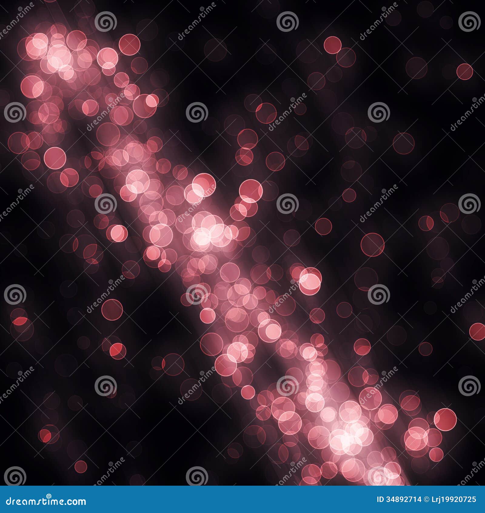 Pink Night Sky With Cresent, Fluffy Clouds And Hand Darwn Stars. Dream ...