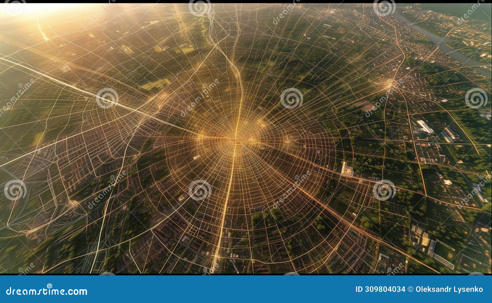 Abstract Background City View from Above Stock Illustration ...
