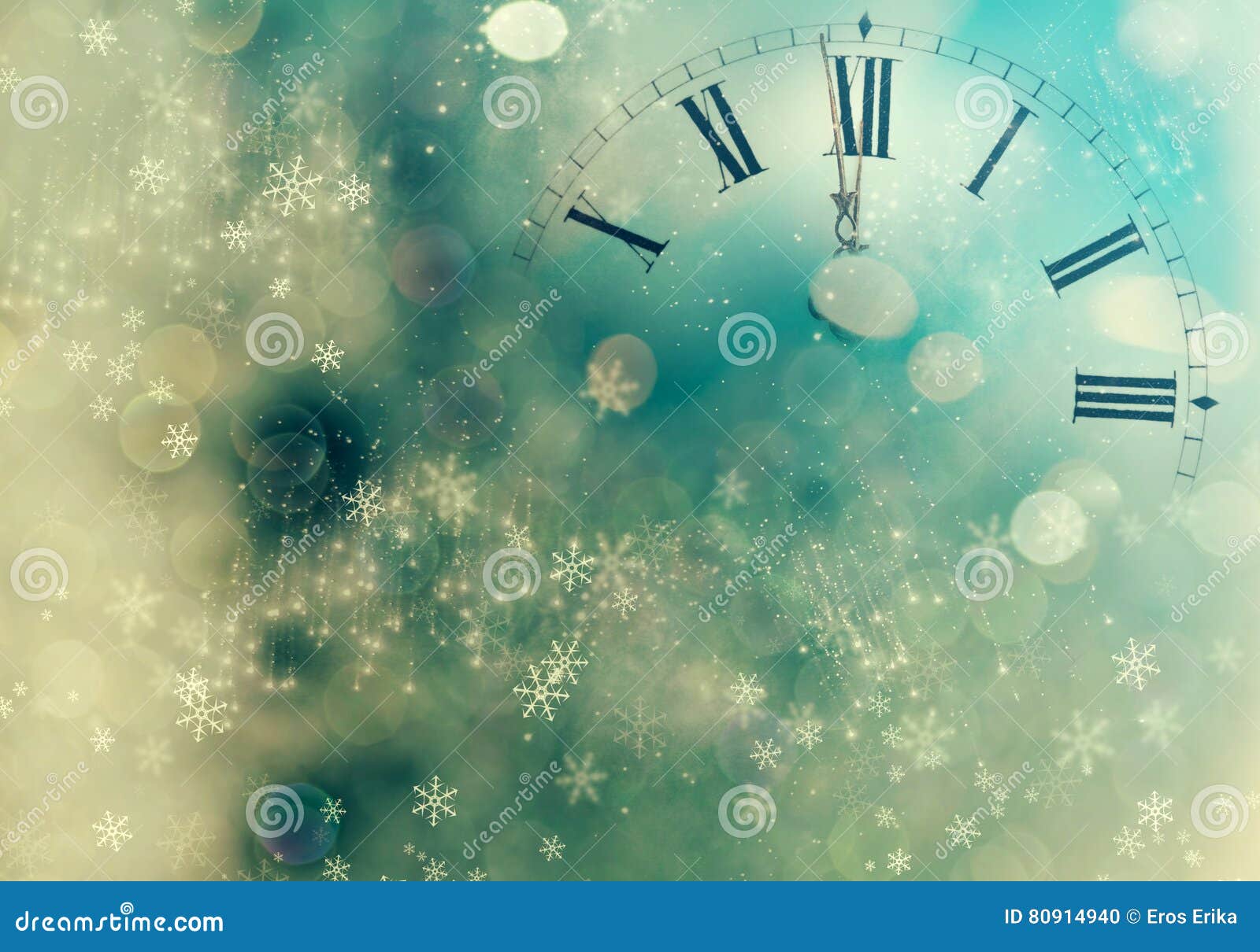 Abstract Background with Clock Close To Midnight Stock Photo - Image of ...