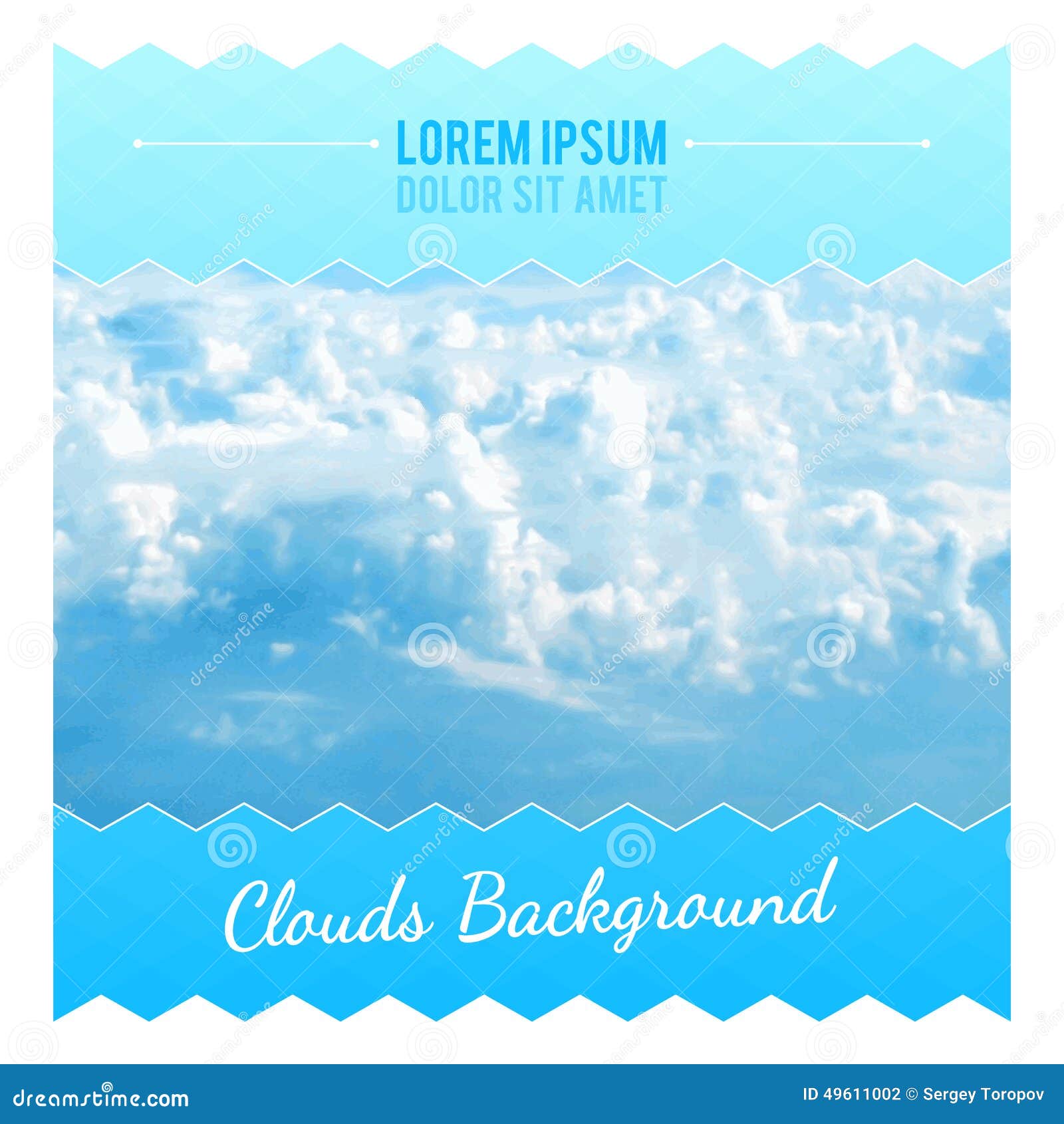 Abstract Background with Clouds. Flyer Layout Design Template Stock ...