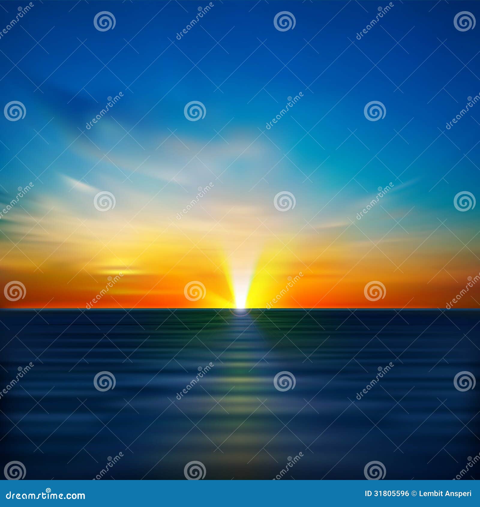 Abstract Background with Clouds and Sunrise Stock Vector - Illustration ...