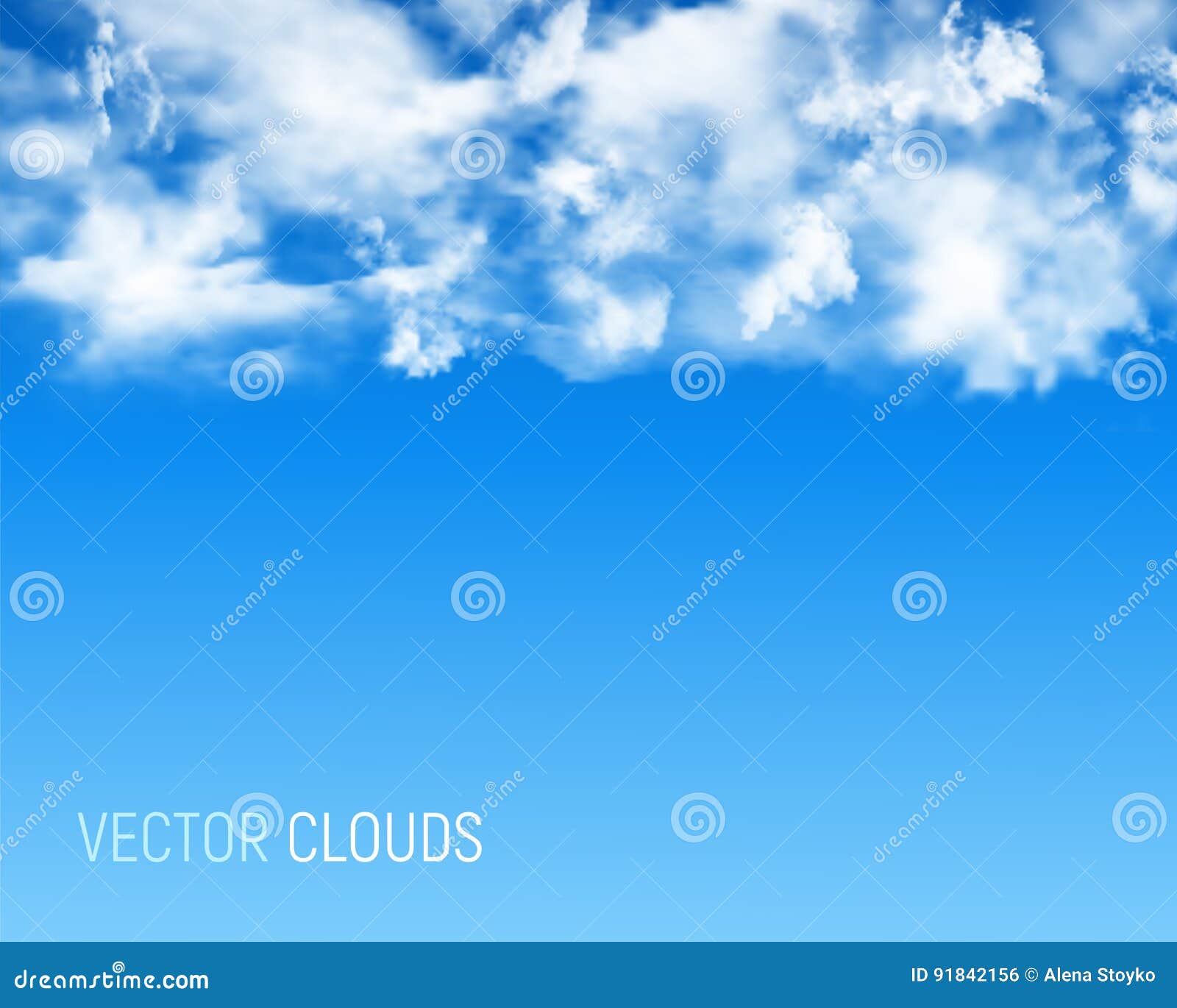 Abstract Background with Clouds Stock Vector - Illustration of fluffy ...