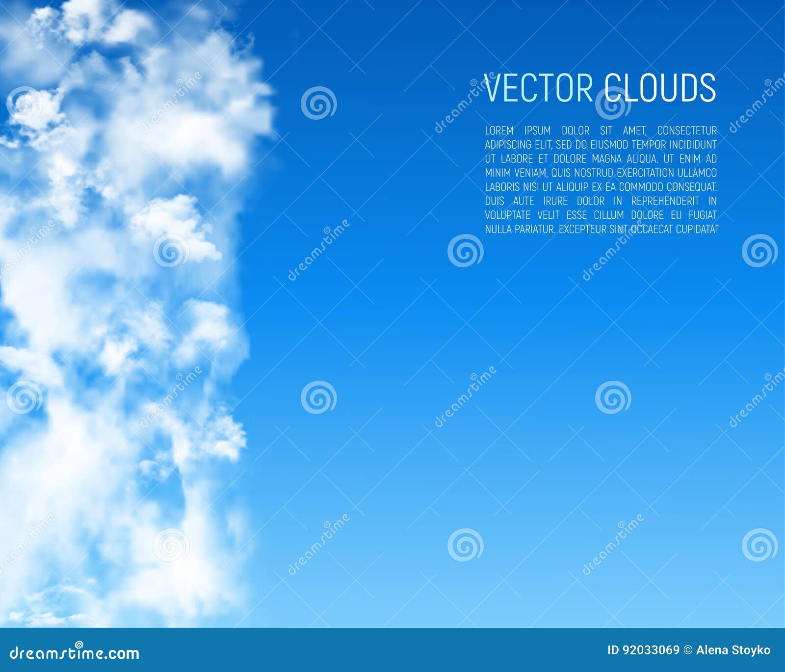 Abstract Background with Clouds Stock Vector - Illustration of climate ...