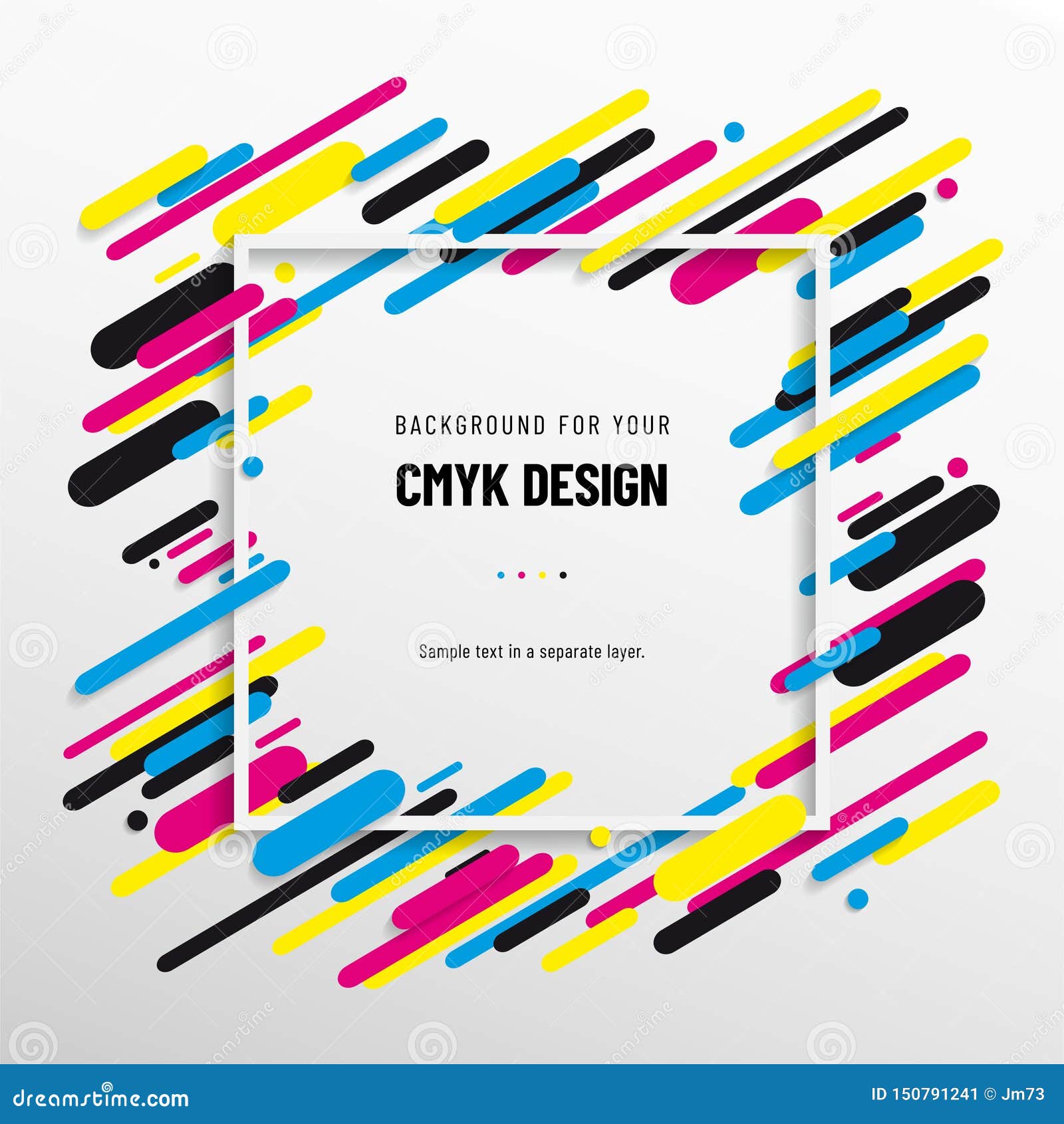 Abstract Background from CMYK Colors with Frame for Your Text Stock ...