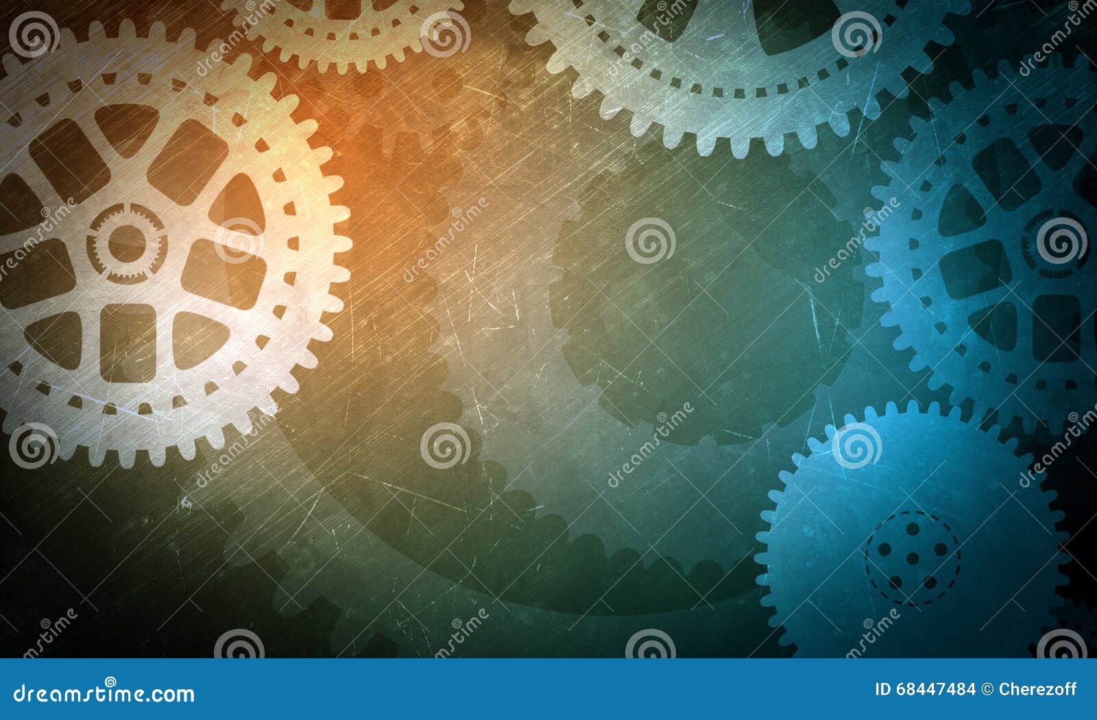 Abstract Background with Cog Wheels Stock Illustration - Illustration ...
