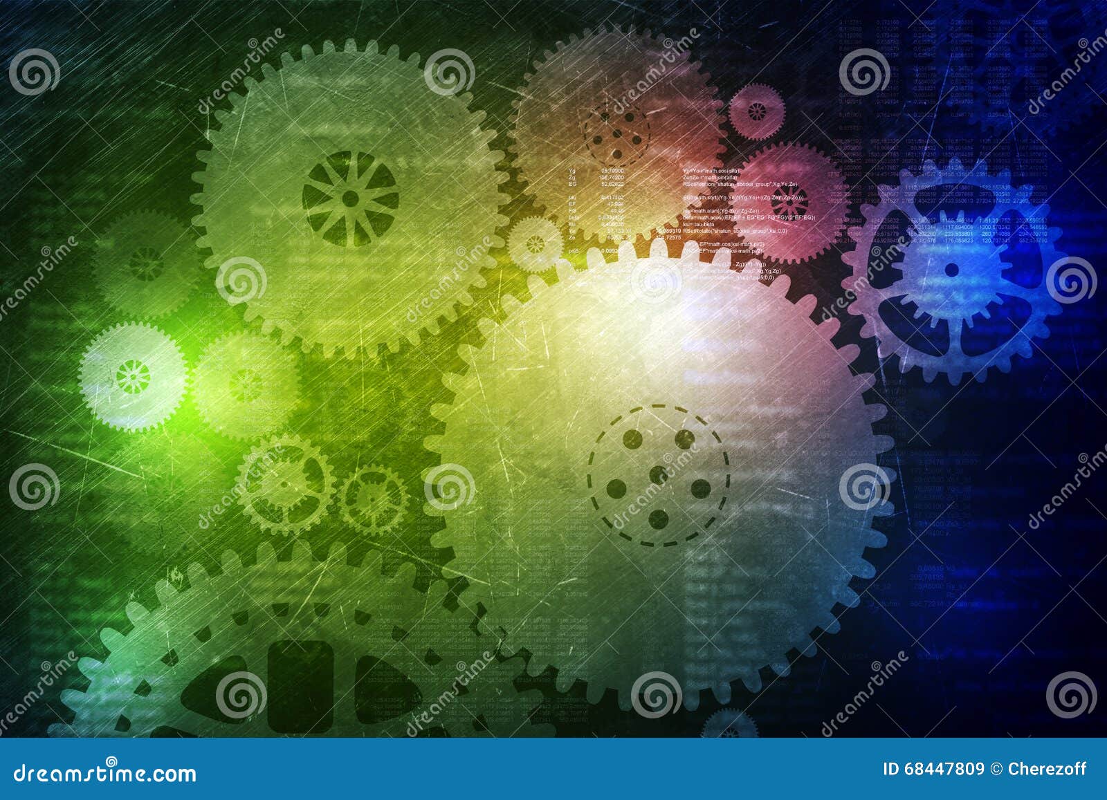 Abstract Background with Cog Wheels Stock Illustration - Illustration ...